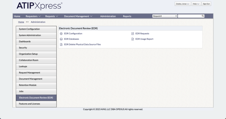 EDR for ATIPXpress | ATIP Program Software| OPEXUS
